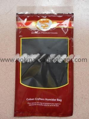 China Humidification System Zipper Resealable Cigar Humidor Bags for sale