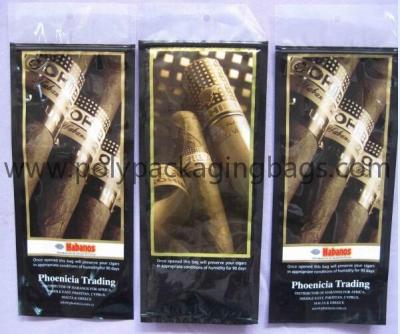 China Handmade FDA 24.5*13.5cm Ziplock Cigar Humidor Bags for sale