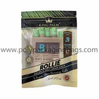 China Printed Resealable Aluminum Foil Cigar Wrap Bag With Zipper for sale