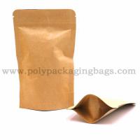 China Biodegradable Coffee Stand Up Kraft Paper Pouch With Bottom Gusset for sale