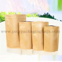 China Biodegradable Coffee Stand Up Kraft Paper Pouch With Bottom Gusset for sale