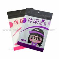 China custom Food Packaging Poly Flat Bags With Top Zipper In Three Side Heat Seal for sale