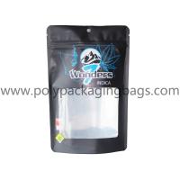 China plastic clear front smell proof custom printed ziplock foil weed mylar bags with window for sale