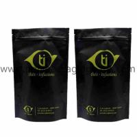 China Black Ziplock Aluminum Foil Packaging Poly Bags for sale