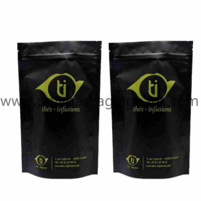 China Black Ziplock Aluminum Foil Packaging Poly Bags for sale