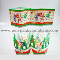 China Side Gusset And Square Bottom BOPP Plastic Bag For Christmas Packaging  With High Transparency for sale