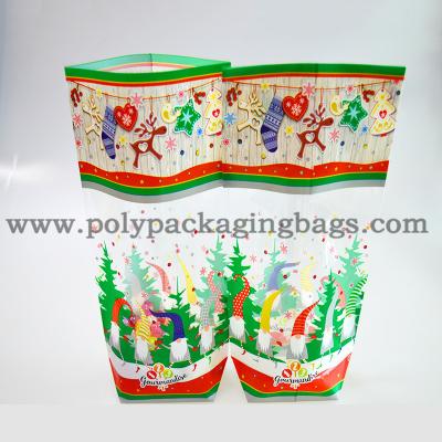 China Side Gusset And Square Bottom BOPP Plastic Bag For Christmas Packaging  With High Transparency for sale