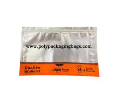 China Aluminum Foil Self Sealing Translucent Cigar Packaging Bag for sale