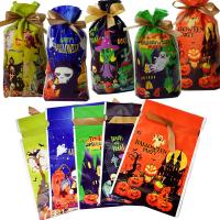 China Waterproof Cartoon Ghost Halloween PE Drawstring Gift Bag for sale