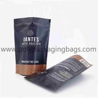 China Stand up shape coffee packaging bags plastic black Mylar ziplock bag for sale