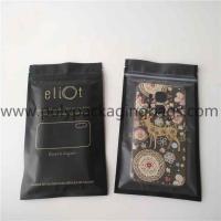 China Clear front sea through matt black plastic flat ziplock for sale