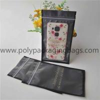 China Clear front sea through matt black plastic flat ziplock for sale