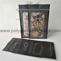 China Clear front sea through matt black plastic flat ziplock for sale