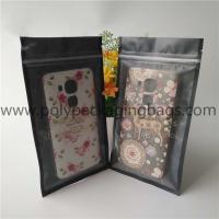 China Clear front sea through matt black plastic flat ziplock for sale