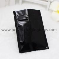 China Black Matte Smell Proof aluminum foil ziplock zipper bags for sale