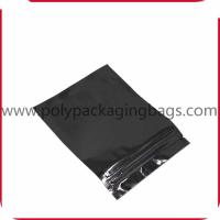 China Black Matte Smell Proof aluminum foil ziplock zipper bags for sale