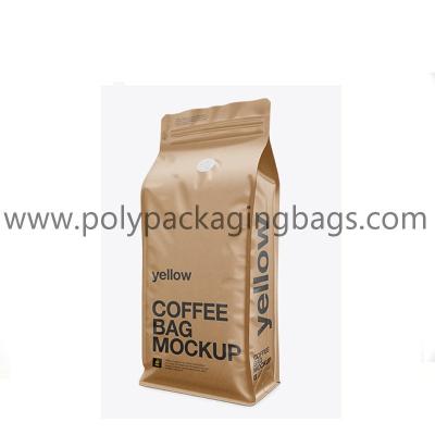 China Customized supplier recyclable tea flat bottom kraft ziplock bag for sale