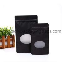 China Matte Plastic Doypack Customized Packaging Aluminium Foil Zipper Bag With Clear Window for sale