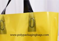 China Thickness 0.1mm Yellow PE Die Cutting Hand Bags for sale