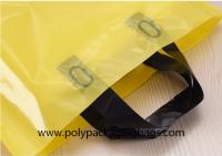 China Thickness 0.1mm Yellow PE Die Cutting Hand Bags for sale