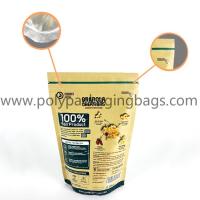 China Custom wholesale aluminium clear window stand up pouch kraft paper zipper packaging bags for sale