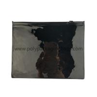 China CN custom printed PVC opeque black plastic clothing ziplock bag for sale