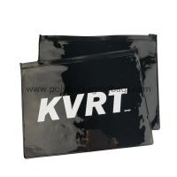 China CN custom printed PVC opeque black plastic clothing ziplock bag for sale