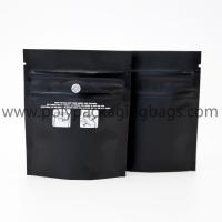 China New style black matte smell proof plastic mylar stand up pouch child resistant exit ziplock bag for sale