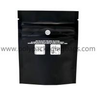 China New style black matte smell proof plastic mylar stand up pouch child resistant exit ziplock bag for sale