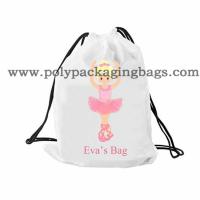 China Biodegradable CPE PE Plastic Drawstring Backpack Plastic Bags for sale