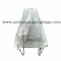China Biodegradable CPE PE Plastic Drawstring Backpack Plastic Bags for sale
