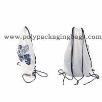 China Biodegradable CPE PE Plastic Drawstring Backpack Plastic Bags for sale
