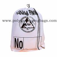 China Biodegradable CPE PE Plastic Drawstring Backpack Plastic Bags for sale