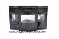 China Stand Up Zipper Plastic Pouch Standup Bag with transparent window For Food Packaging for sale