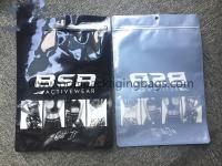 China Custom printed mylar ziplock bag with clear window for T-shirt packaging bag for sale