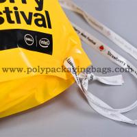 China 40L 0.05mm PE Plastic Drawstring Backpack For Clothing Drawstring Plastic Bags for sale