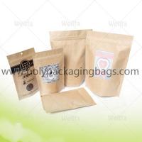 China Coffee Bean Packaging 240 Micron Kraft Ziplock Bag for sale