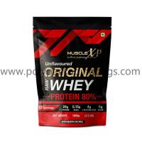 China Food Grade Plastic Miniature Ziplock Bags For Whey Protein Package for sale