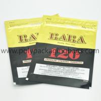 China Stand Up Ziplock Resealable 92mic Plastic Cigar Bags for sale