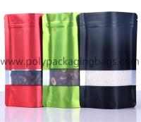 China Matt Aluminum Foil Ziplock Bags With Frosted Window for sale