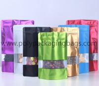 China Matt Aluminum Foil Ziplock Bags With Frosted Window for sale