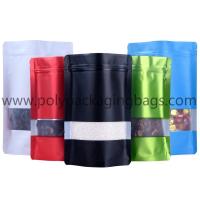 China Matt Aluminum Foil Ziplock Bags With Frosted Window for sale