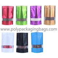 China Matt Aluminum Foil Ziplock Bags With Frosted Window for sale