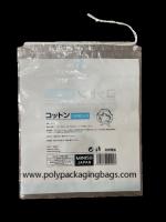China 0.04mm LDPE Plastic Drawstring Bags For Cotton Cosmetic Packaging for sale
