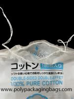 China 0.04mm LDPE Plastic Drawstring Bags For Cotton Cosmetic Packaging for sale
