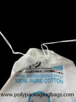 China 0.04mm LDPE Plastic Drawstring Bags For Cotton Cosmetic Packaging for sale