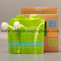 China Resealable 150ml 200ml 100mic Stand Up Spout Pouch With Caps For Juice for sale