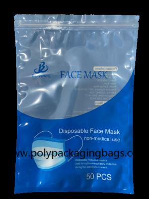 China Resealable Plastic Ziplock Bags For N95 Mask Packaging for sale
