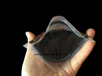 China 13.5cm * 24.5cm, thickness 0.07mm, black printed cigar moisturizing zipper plastic bag with transparent window. for sale