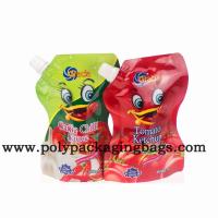 China 100mic Plastic Stand Up Spout Pouch For Liquid Packaging Juice Stand Up Pouch With Valve for sale